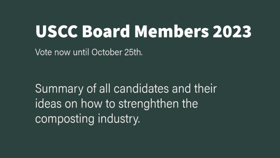 2023 USCC Board Member Election - Compost Marketing Agency